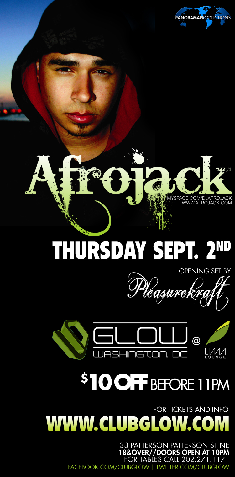 Afrojack | Thursday Sept 2 | Glow at Lima - DC Clubbing